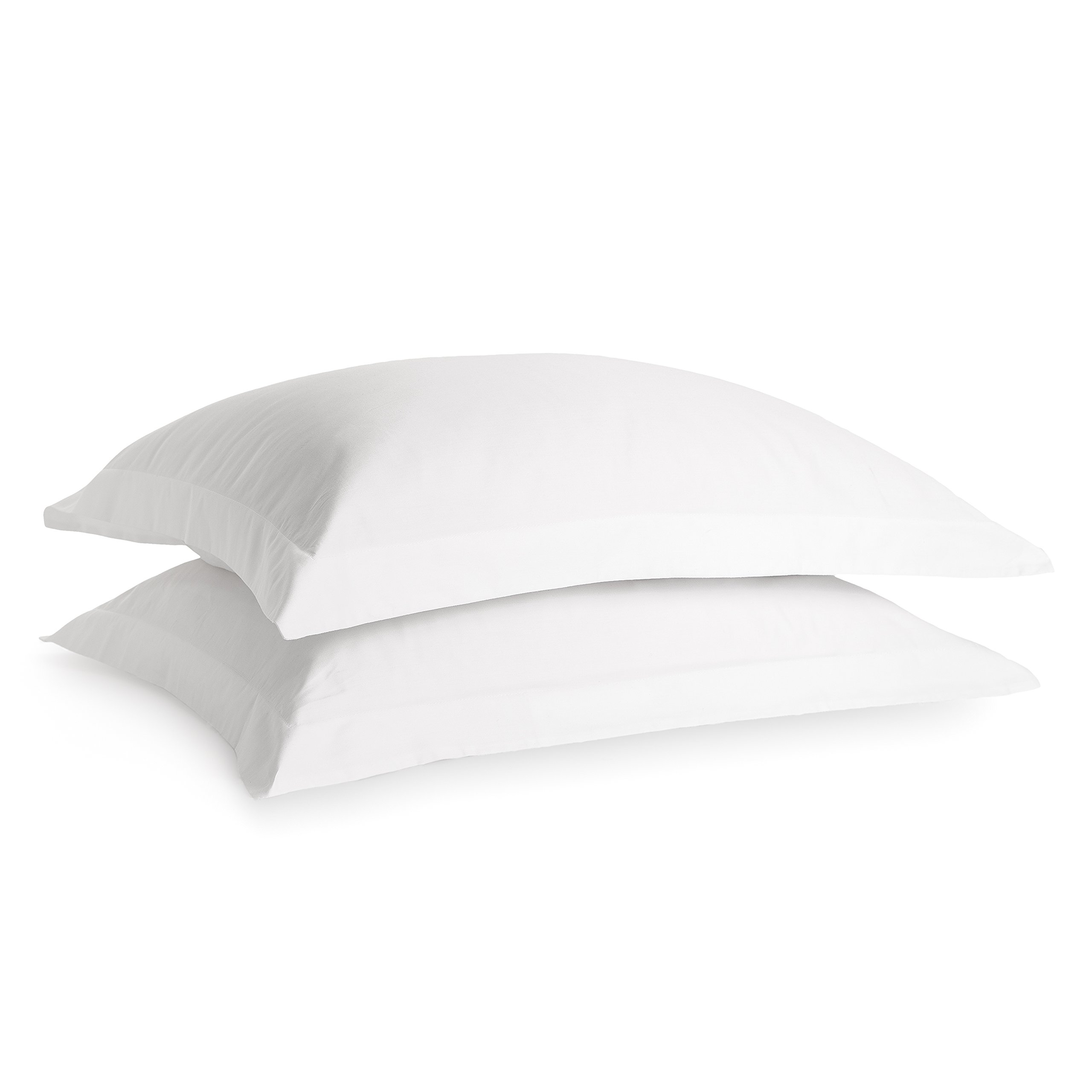 Peru Pima, Duvet Cover Set with 3 Pieces, 285 Thread Count Percale, 100% Peruvian Pima Cotton, Full/Queen Size, White Solid Color