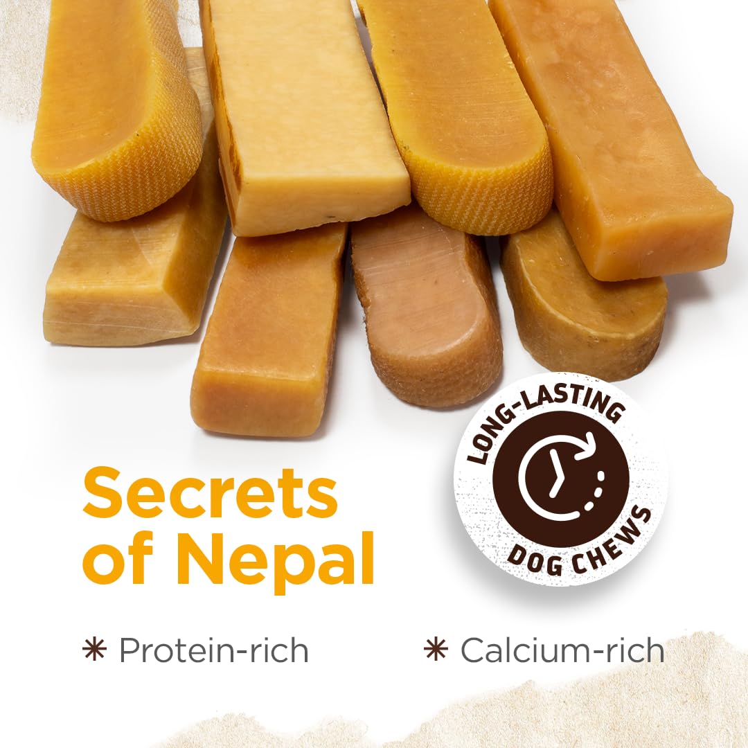 Natural Farm Himalayan Yak Cheese, Protein-Rich, Low-Allergen, Lactose-Free, Gluten-Free, 100% Natural - Small, 4 Pack