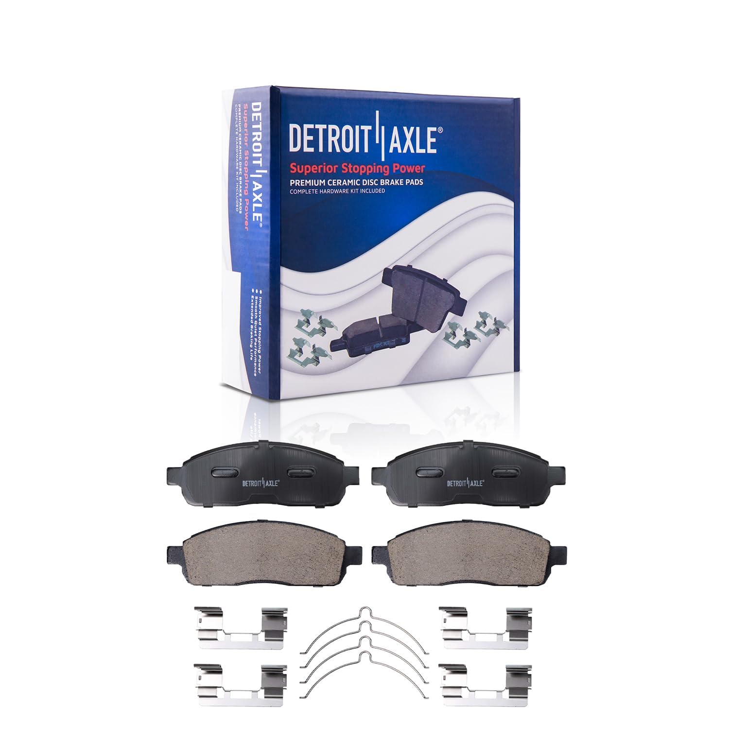 Detroit Axle - 4WD Brake Kit for 04-08 Ford F-150 Lincoln Mark LT Disc Brake Rotors 2004 2005 2006 2007 2008 Ceramic Brakes Pads Front and Rear Replacement 6-Lug