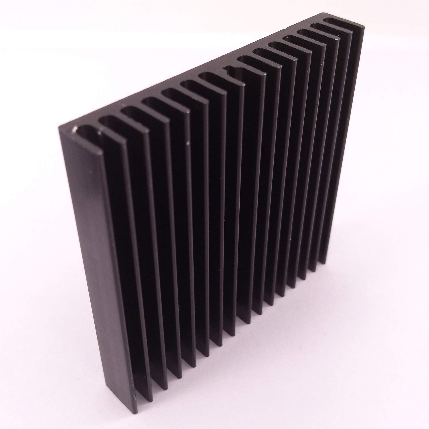Easycargo 60mm Heatsink Kit + pre Applied 3M 8810 Thermal Conductive Adhesive Tape, Cooler Aluminum Heat Sink Set for Cooling GPU SSD WiFi Module LED Panel (2pcs 60x60x10m Black)