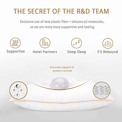 NEIPOTA Pillows Standard Size Set of 2, Hotel Collection Side Sleeper Pillow 20" x 26", Firm Standard Pillows for Sleeping 2 Pack, Cooling and Fluffy Down Alternative Fiber Bed Pillows & Positioners