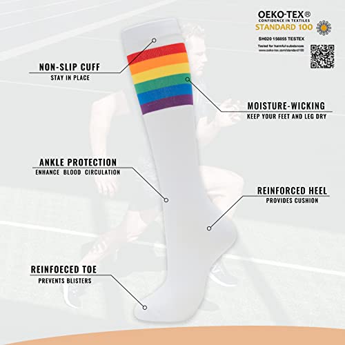 hello momoya Compression Socks for Women Men Knee High Support Socks 8 Pairs for Nurses, Running, Flying, Athletic