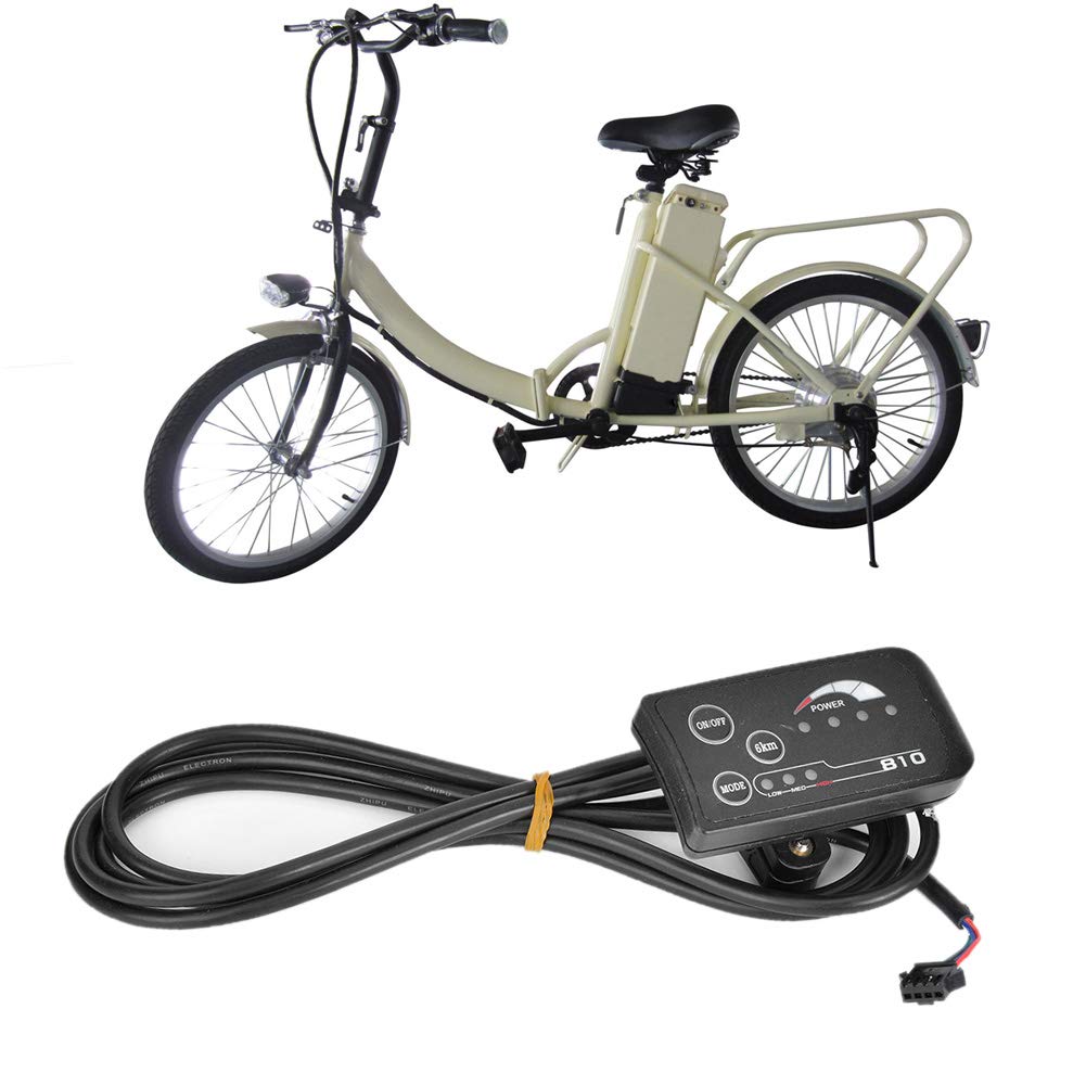 E Bike LED Display Controller LCD Display Panel Electric Bicycle 810 Ebike Scooter Brushless Motor Speed Controller Kit with 5 Wire Cable Control Panel