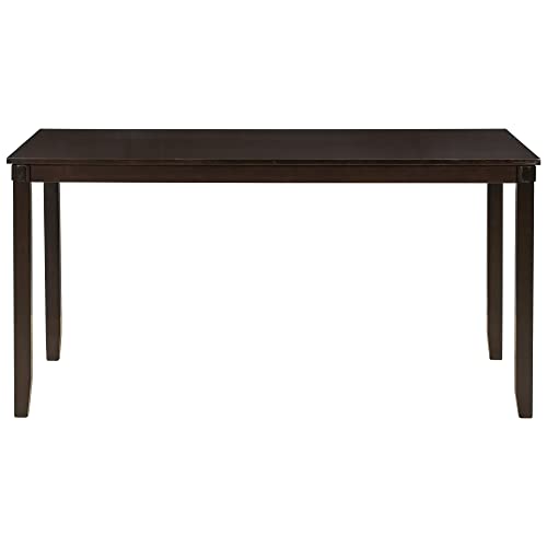 OYN 6-Piece Kitchen Room Sets, Wooden Rectangular Table with 4 Cushion Dining Chairs and Padded Bench,Espresso