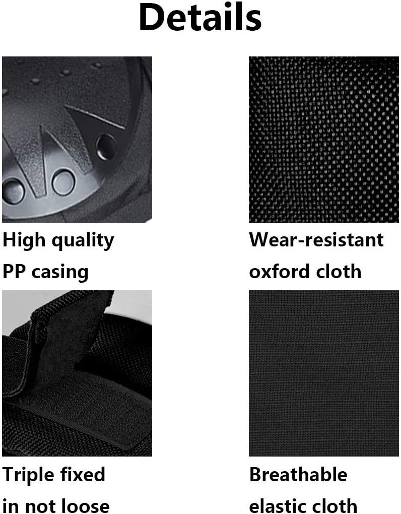 Eatao Protective Gear for Kids, Knee Pads Elbow Pads and Wrist Guards 6 in 1 Set for Scotter Skating Bike (Black) Small