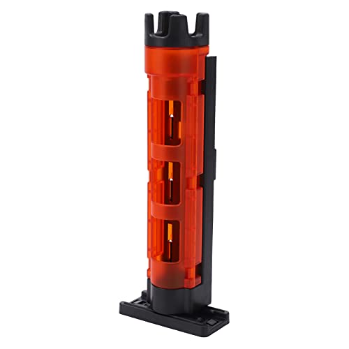 Fishing Box Rod Holder Plastic Portable Adjustable Fishing Box Rod Barrel Holder Support with Base(Red) Other Fishing Tools and Accessories