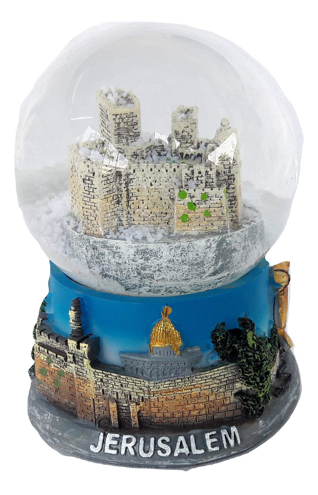 Snowdome Israel City of Jerusalem Snowglobe Holyland Souvenir.The Walls