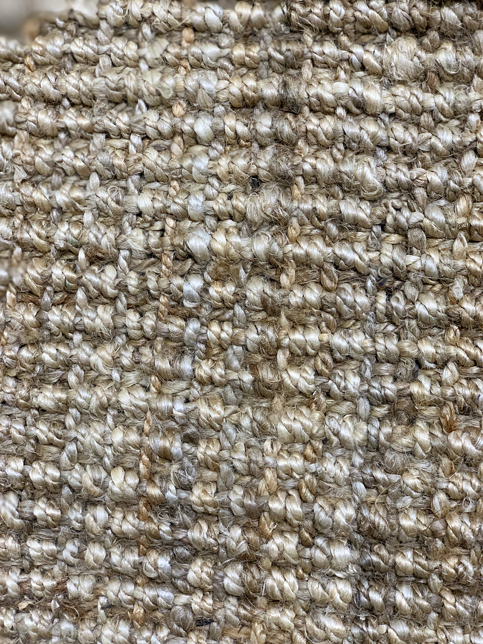Elyson Chunky Jute Textured Handmade Area Rug, Living Room, Natural Fiber bio Friendly (4x6 FT, Natural)
