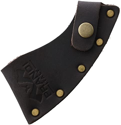 Prandi Axes Blade Cover in Genuine Leather Ref. 7.MOD.06000Y - Leather Sheath for Prandi 3.003.10 & German Hatchet gr.1000 - 5" x 2.25" - Hatchet Cover for Camping and Outdoor Activities