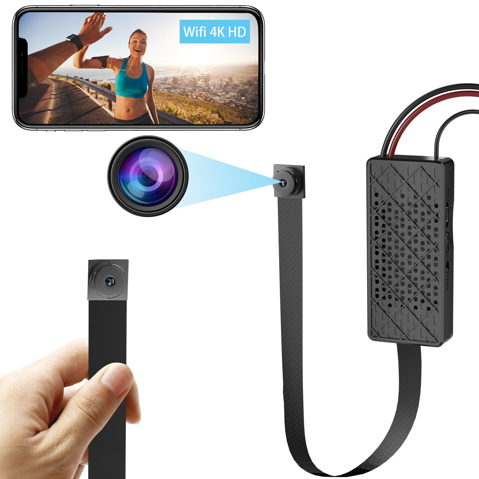 Gellisleft Mini Spy Hidden Camera DIY 1080P HD,Wireless Nanny Cam Tiny Camera Home Security Cameras,Secret Surveillance Cam for Indoor,Motion Detectio