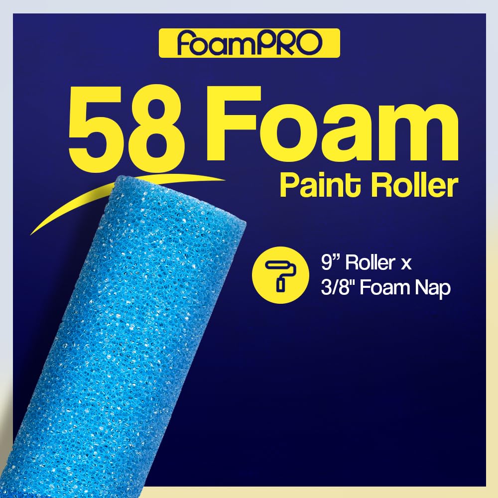FoamPRO 58 Foam Paint Roller, 9" x 3/8"