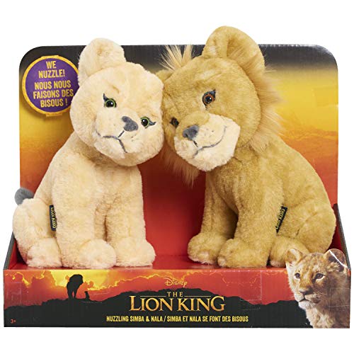 Disney's The Lion King Nuzzling Simba & Nala Plush, Officially Licensed Kids Toys for Ages 3 Up by Just Play