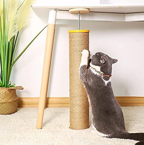 Nature Hemp Rope,1/4inch Heavy Duty Jute Twine for Cat Tree and Tower, DIY Scratcher Scratching Post Replacement, Pad, Crafts Gardening Hammock Home Decorating(33FT)