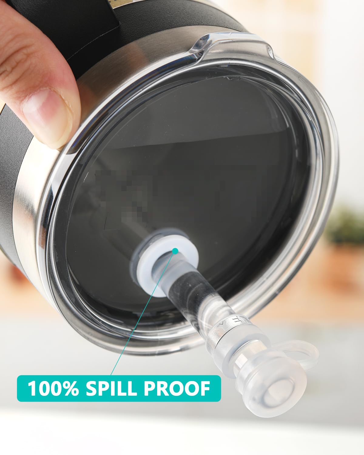 Silicone Spill Stopper Compatible with YETI Straw Cup,Spill Stopper for Cups Mug Tumbler Accessories Including 3 Straw Cover Topper Cap, 3 Leak Proof Stopper.