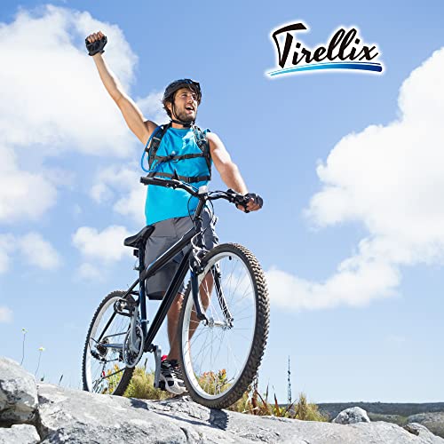 Tirellix Bike Tire Plug Kit β (Black) Tubeless Tire Repair Kit, Fix Flat or Puncture in Bicycle, MTB Motorcycle Tire, Portable Bike Tool Kit Includes Reamer, Insertion Fork, 5 pcs 1.5mm Tire Plugs