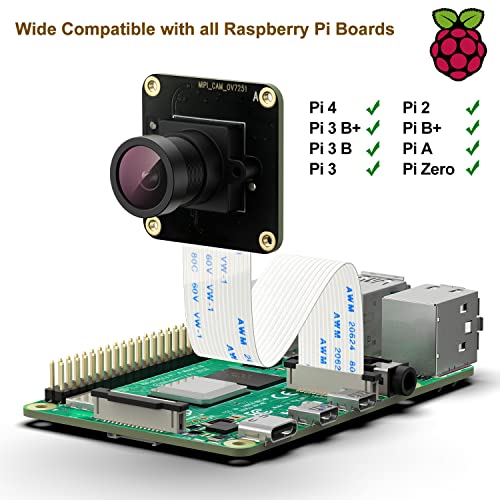 innomaker Camera OV9281 up to 453fps External Trigger Stream Mode Monochrome Global Shutter Sensor 1MPixel for Raspberry Pi 5 4B 3B+ 3B 3A+ CM3+ CM3 Pi Zero W,Support Bullseye libcamera