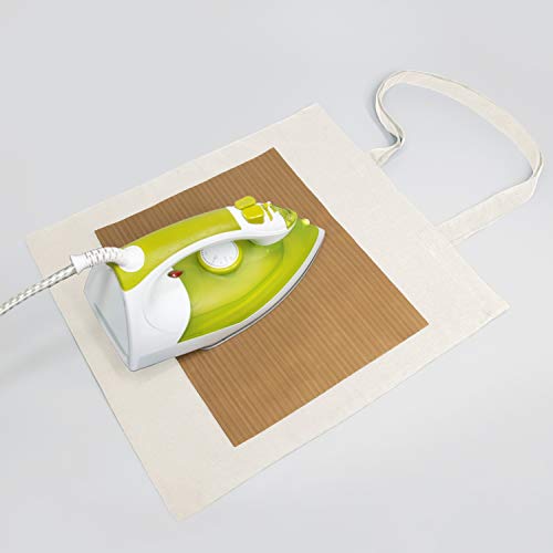 NPBAG 5 | 15 | 25 | 50 Pack 15'' X 16'' Natural Cotton Tote Bags, Lightweight Blank Bulk Cloth bags with 1pc of PTFE Teflon Sheet (15-Pack)