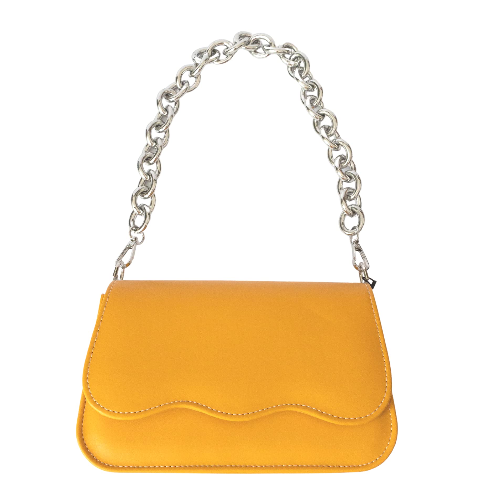 Handbag Womens,Women Shoulder Bag,Vegan Leather Handmade Woman Bag,Completely Handcrafted, Trendy (Yellow)
