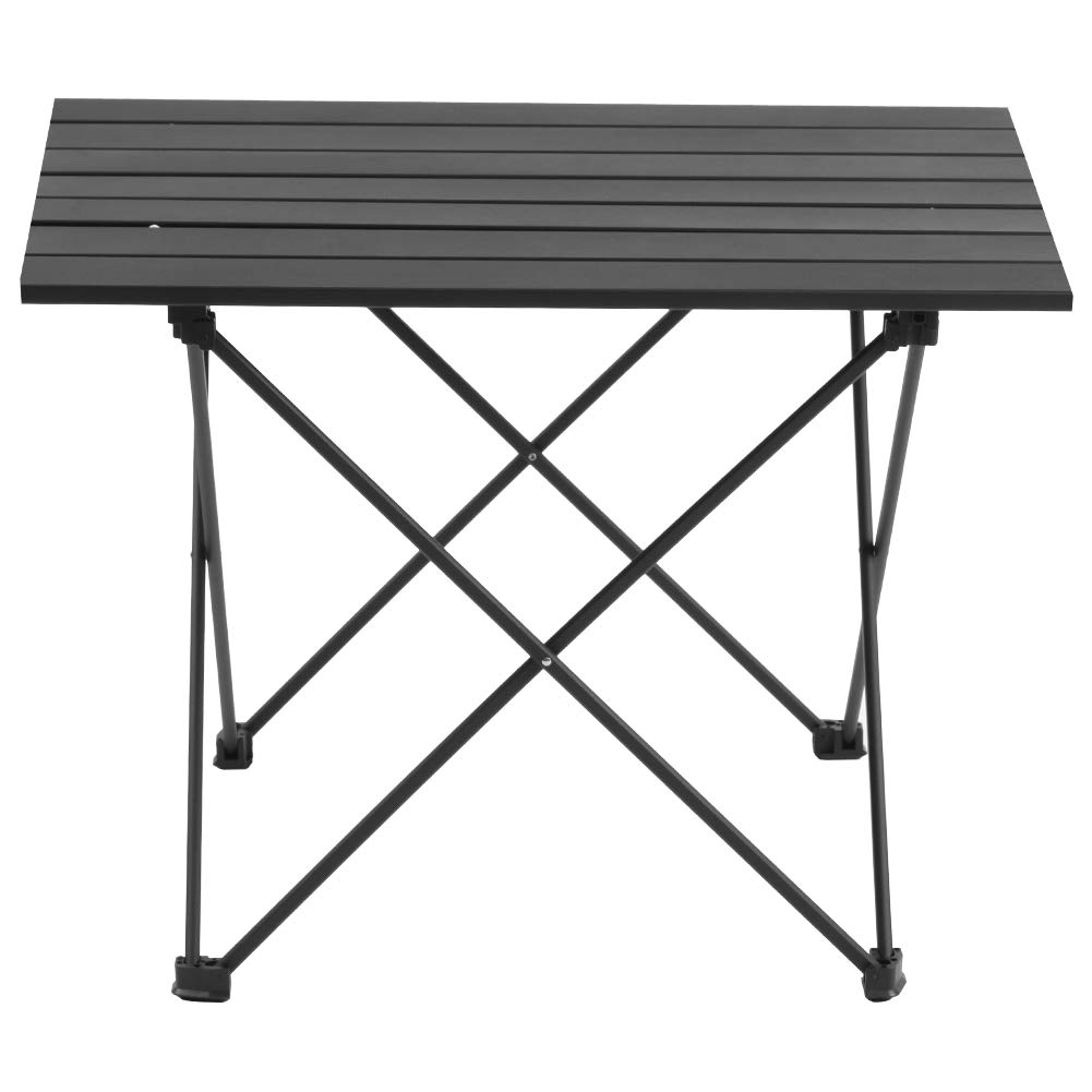 EchoSmile Medium Portable Camping Tables with Aluminum Table Top, Folding Table in a Bag for Picnic, Camp, Beach, Boat