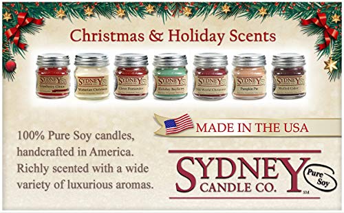 Sydney Candle Co. Fall Candles | Soy Mason Jar Candle | Fall Scented Candles for Home | Holiday Candle (7.5 oz) (Fresh Cut Pine)