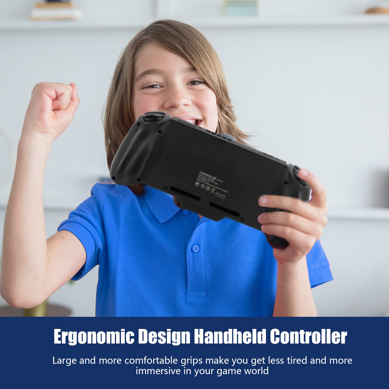 ECHZOVE Switch Controller Grip, Ergonomic Switch Wireless Controller with Six-Axis Gyroscope for Gravity Induction, Twin Motor Vibration, Power-Charging Input Port(NOT for Switch OLED)