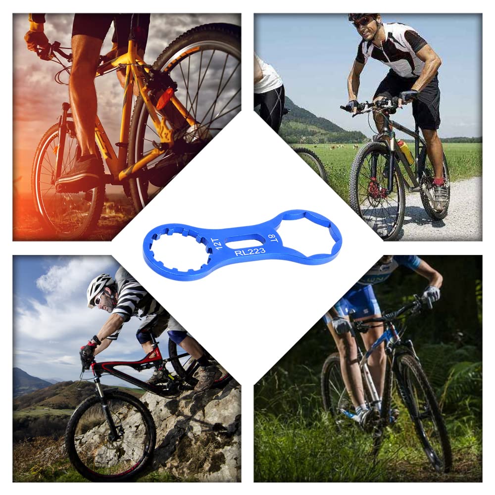 HENGRUNBANG 2 Pcs Double Head Front Fork Cap Wrenchs Bicycle Front Fork Cap Removal Tools Bike Fork Repair Tools for Mountain Bike