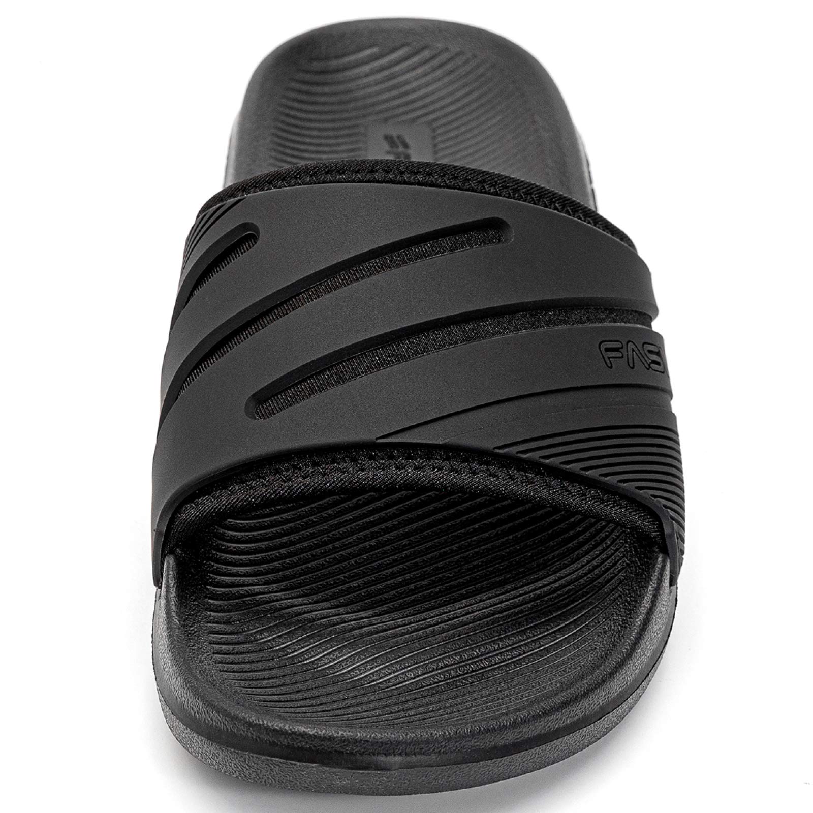 Faslie Slides for Men Athletic Slide Sandal for Beach, Comfort Open Toe Slip-On Indoor Outdoor Slides, Size 8-12