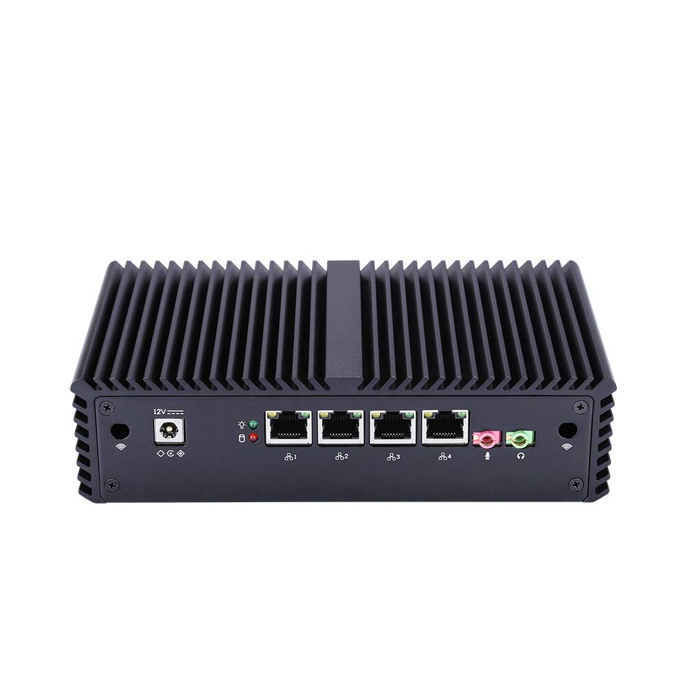 InuoMicro Mini Pc G5200L (2Gb Ddr3 Ram 32Gb Ssd) Intel Core I5-5200U,2.7Ghz,4 Nics, Desktop Mini Pc Fanless Computer,Windows,Linux,Sophos,Vyos,Untangle