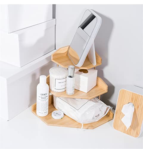 TJLSS Multi-Layers Desk Organizer Eco Natural Sundries Storage Box Kitchen Storage Holder Corner Storage Rack