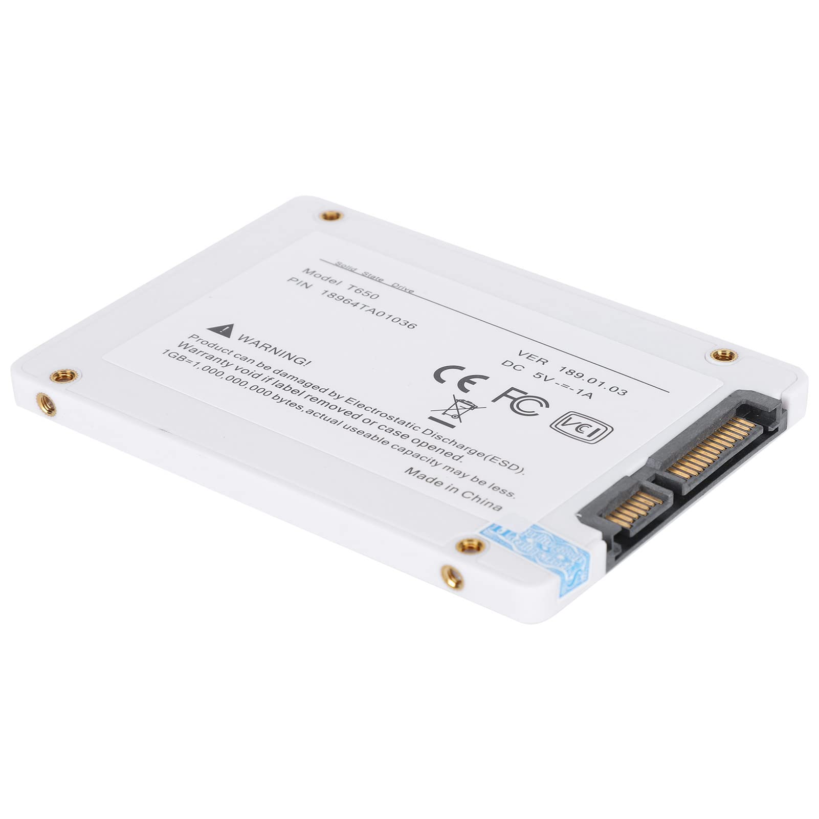 Solid State Hard Disk, Video Storage Good Performance Compact Firm Sturdy SATA3.0 SSD for Laptop Desktop Computer for Office Worker(#6)