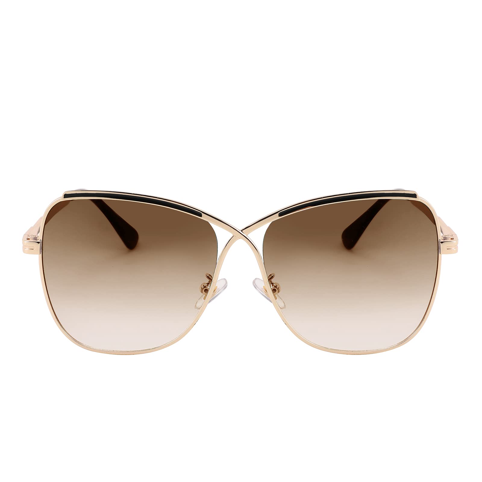 FEISEDY Womens Aviator Sunglasses Oversized Butterfly X Shape Design Cateye Cute Lady Sunglasses B2738