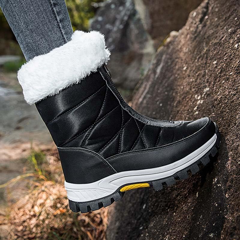 GEXECEUSS Women's Warm Insulated Snow Boots Non-slip Winter Outdoor Fur Lined Hiking Camping Backpacking Shoes Lace-Up Snowmobile Boots