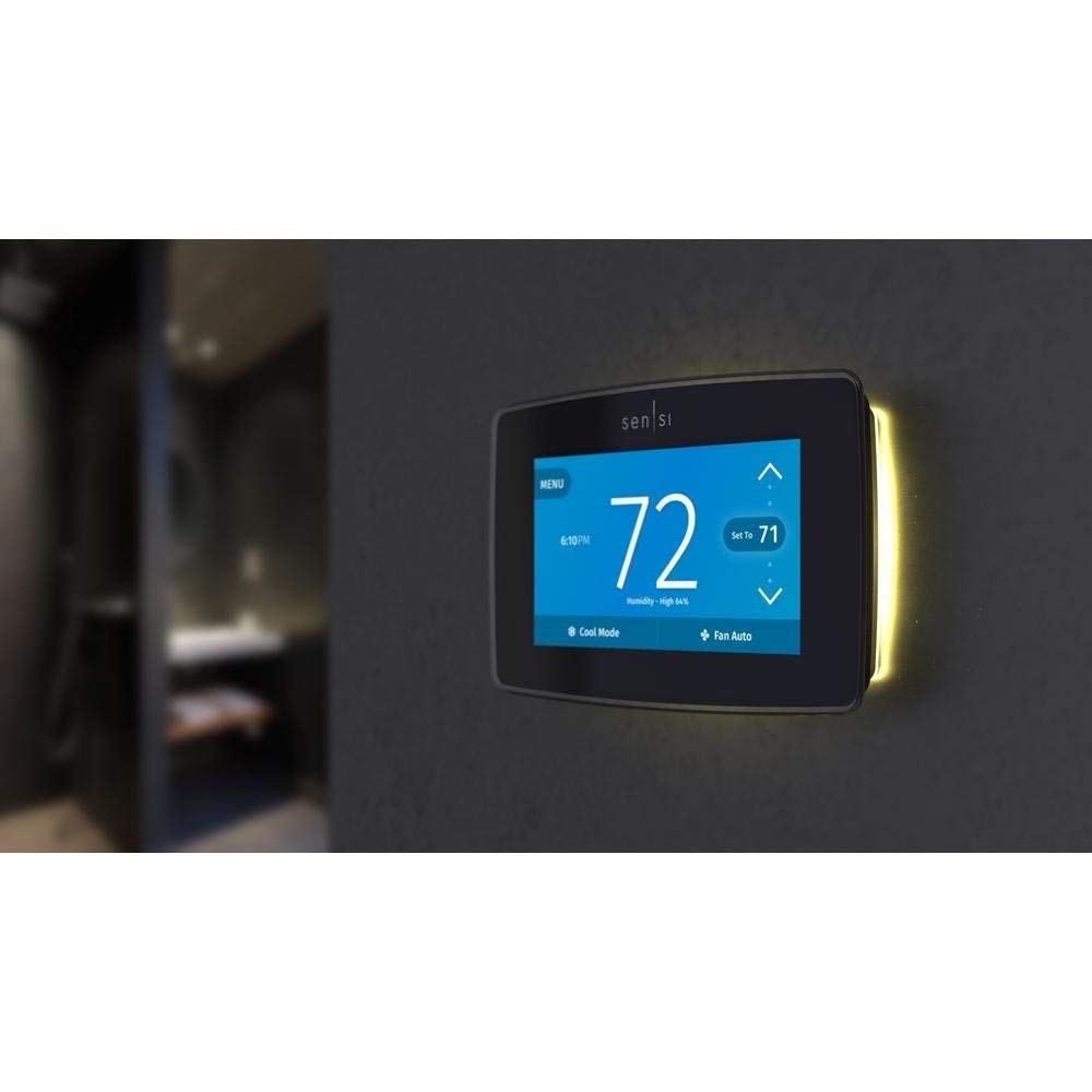 Emerson Sensi Touch Wi-Fi Smart Thermostat with Touchscreen Color Display, Works with Alexa, Energy Star Certified, C-wire Required, ST75 (Renewed)