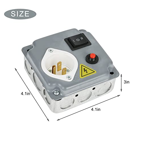 Generator Transfer Switches, AQQHSAIN 15 Amp 120V Transfer Switch for Generator Outdoor Manual Transfer Switch with Circuit Breaker, Prewired