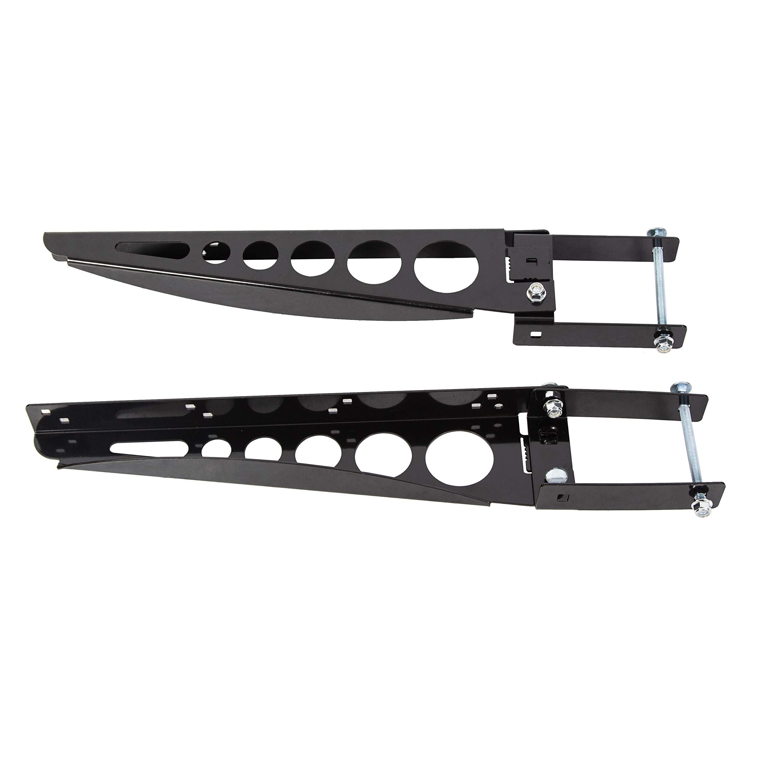 ECOTRIC Universal Bumper Cargo Bracket fits RV 4" Square Bumper Mounting Mounted Cargo Carrier Box Support Arms Bracket Mounting Racks. (A Pair!)