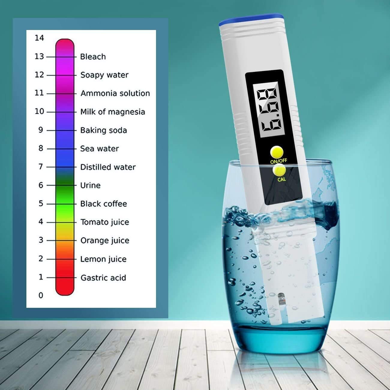 PH Meter, Digital PH Meter, PH Meter for Water, 0.01 PH High Accuracy Water Quality Tester with 0-14 PH Measurement, Water PH Tester Range for Household Drinking, Pool, Aquarium, Hydroponics