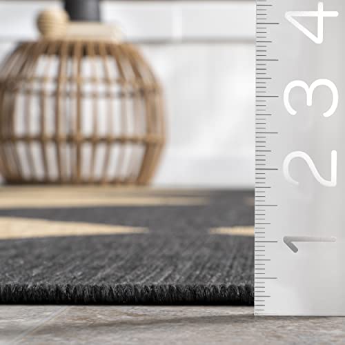 nuLOOM Loretta Transitional Diamond Indoor/Outdoor Area Rug, 4x6, Dark Grey