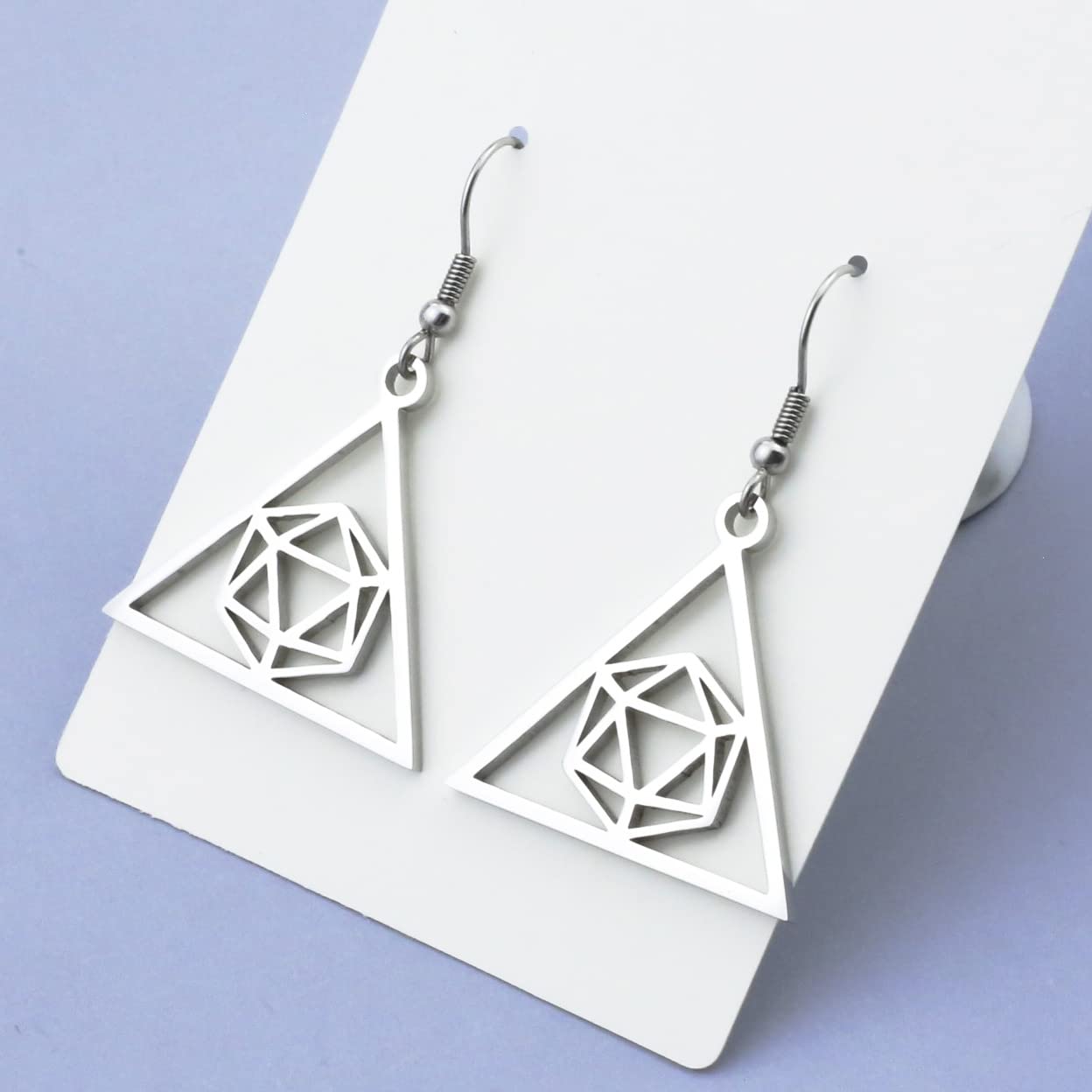 DGHJ Dungeons and Dragons Gift Dungeons and Slay Dragons Necklace Earring DM Gift DM Fans Gift Dungeons Lover Gift (Dungeons- Ear)