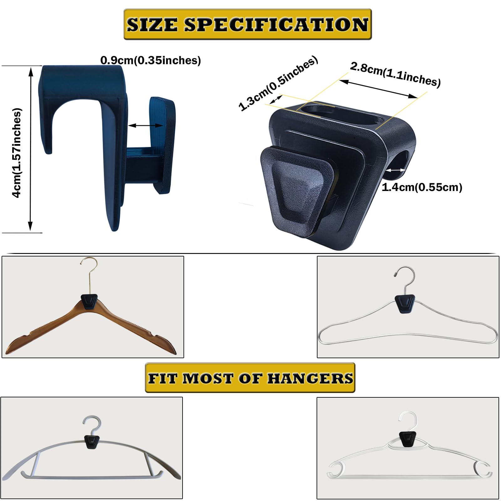 XIWUMOER,72PCS Space Saving Hanger Hooks,Clothes Hanger Connector Hooks,Heavy Duty Hanger Hooks Space Saver,Space Saving for Closet Organizer,Cascading Connection Hook ((72PCS))