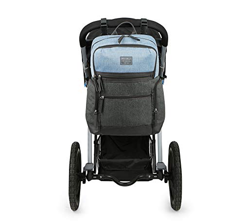 Eddie Bauer Meridian Diaper Backpack, Grey/Blue