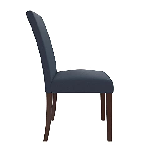 DHP Parsons Upholstered Dining Chair, Set of 2, Navy Linen