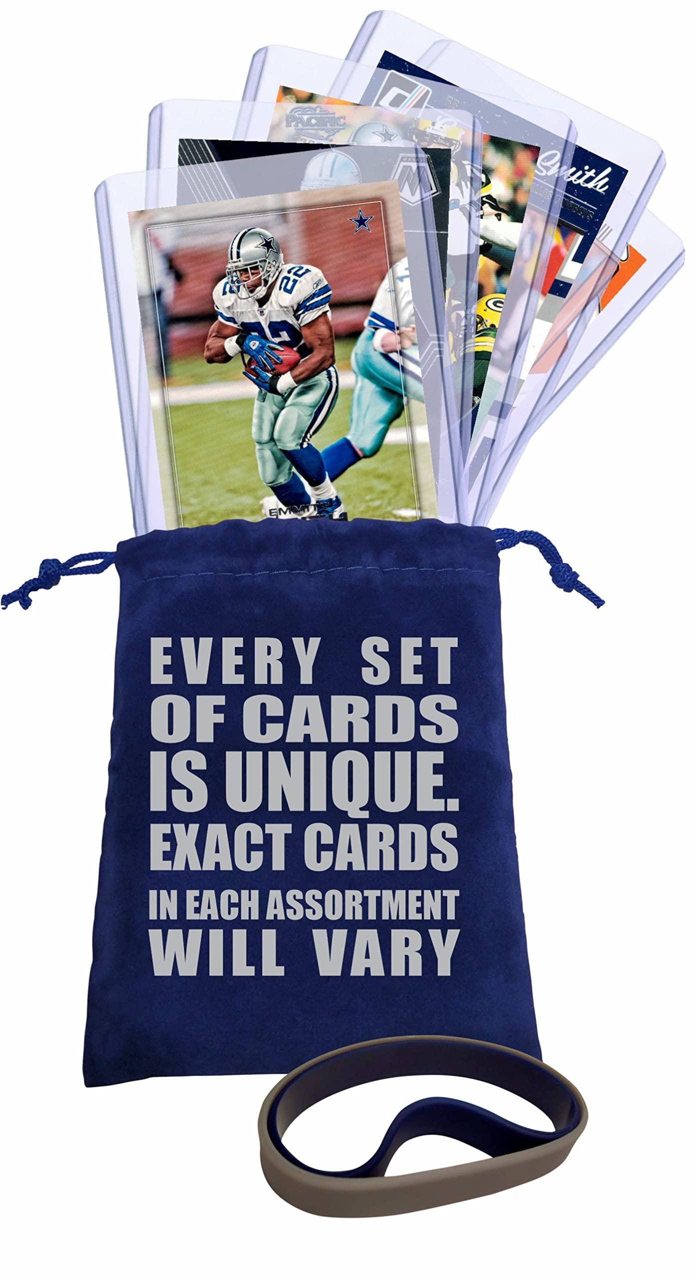 Emmitt Smith Football Cards (5) Assorted Bundle - Dallas Cowboys Trading Card Gift Set
