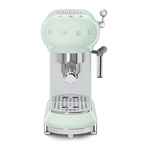 Smeg Pastel Green Stainless Steel 50's Retro Espresso Machine,1 liters