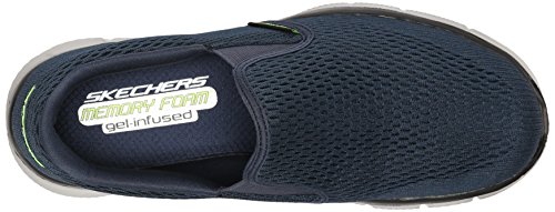 Skechers mens Equalizer Double Play Wide Slip On Loafer, Navy, 12 Wide US