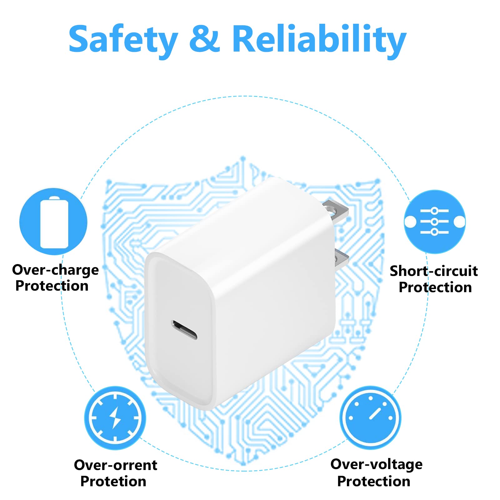 iPad Chargers, iPad Pro Charger,20W USB C Fast Charging Plug with Apple Certified 10FT Long USB C-C Cord for iPad 10th Gen,iPad Pro 12.9/11 inch 2022/2021/2020/2018,iPad Air 5th/4th,iPad Mini 6th Gen