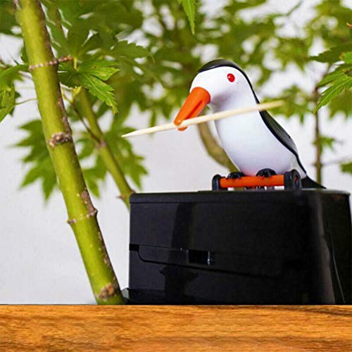 Hinder Toothpick Dispenser,Automatic Bird Toothpick Box Bird Woodpecker Toothpick Dispenser Table Toothpick Box Case Storage