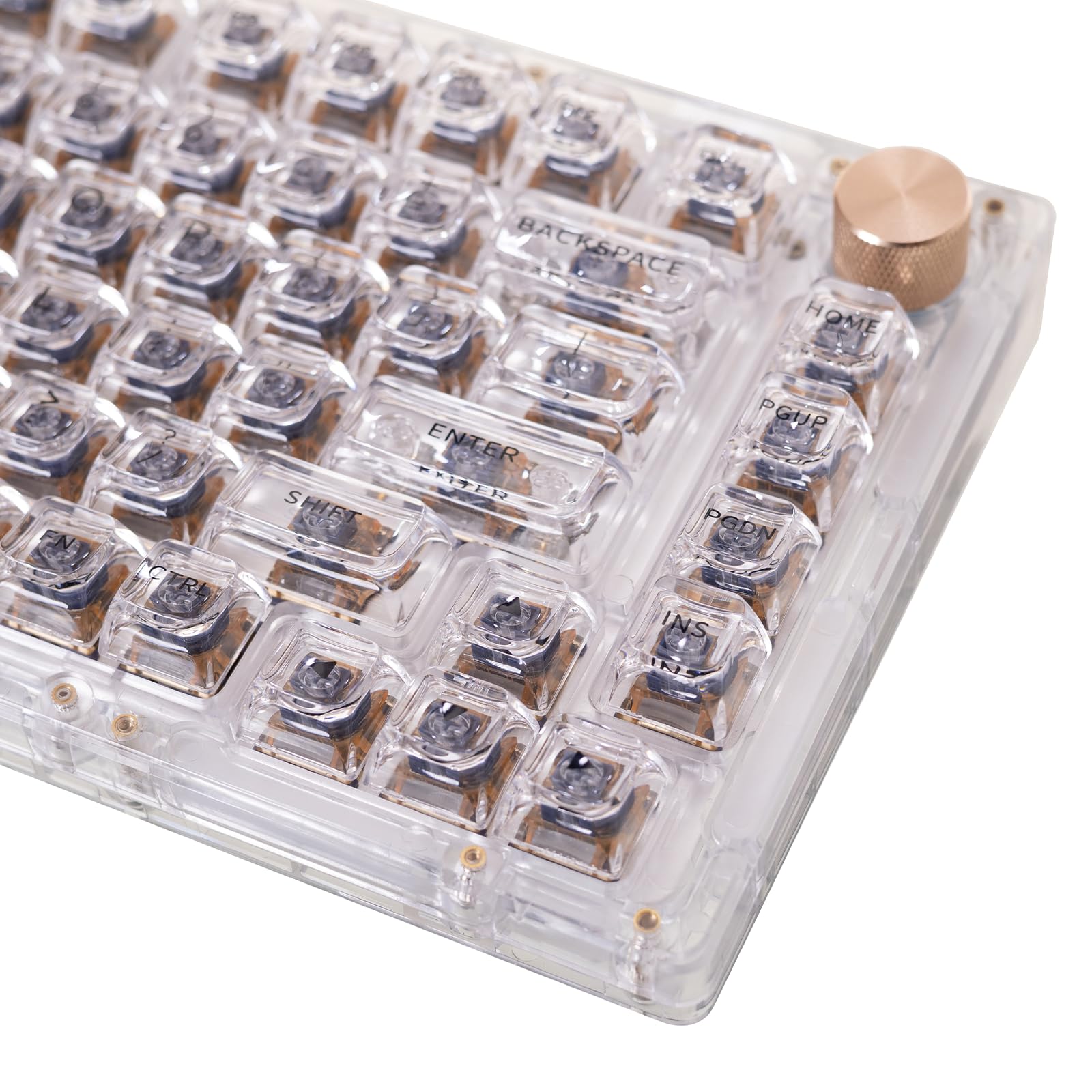 GK GAMAKAY 138 Keys Transparent PC Keycaps Set, KCA Profile Keycaps for LK67 TK68 TK75 CK68 MK61/87/98/104/108 Layout MX Gateron Kailh Switch Mechanical Gaming Keyboard (Clear Style)