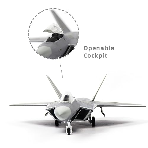 NUOTIE 1/72 F-22 Raptor Model diecast Airplane Model Military Plane Fighter for Collections and Gifts (TY 325 FW)