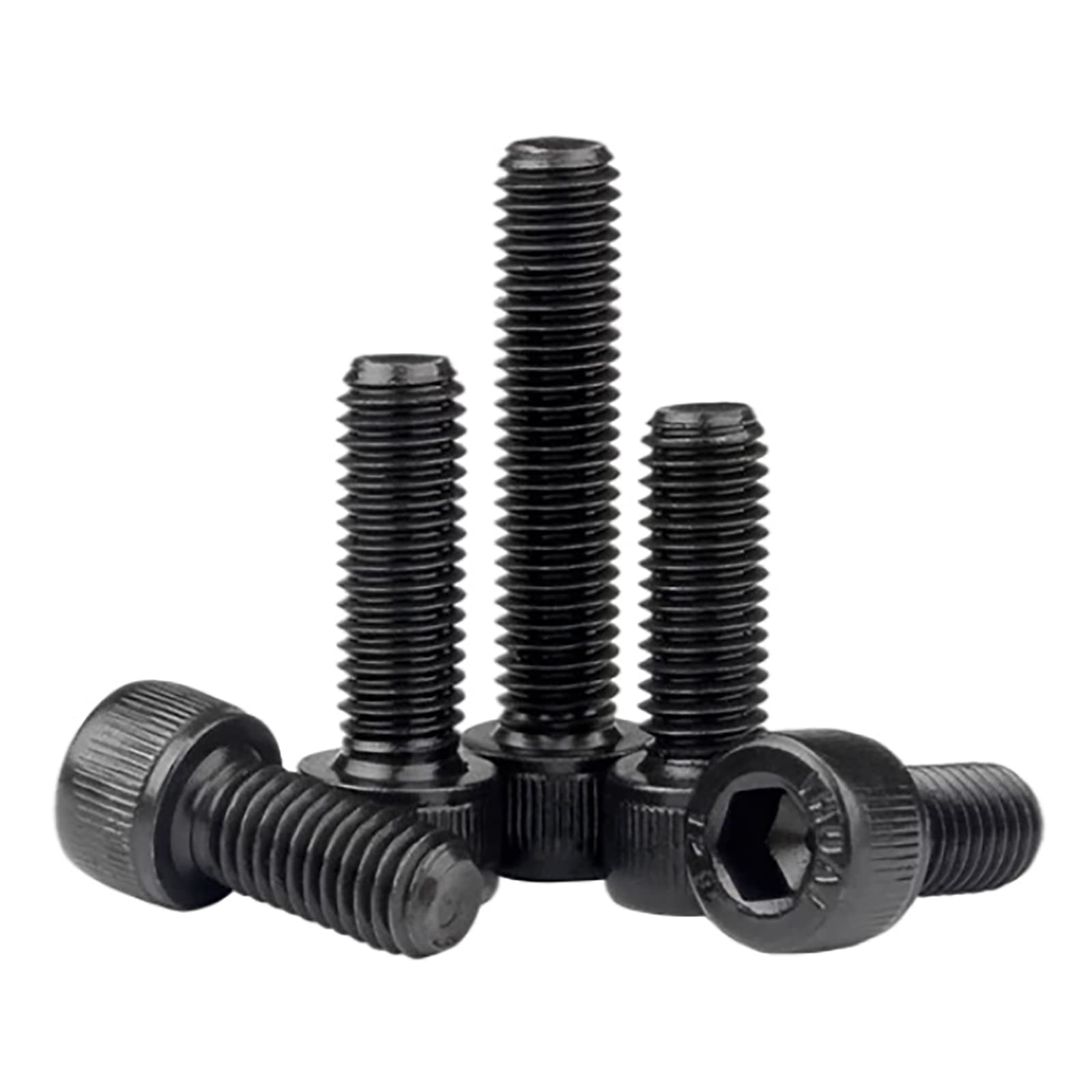HanTof 70PCS Grade 12.9 Alloy Steel Hex Socket Head Cap Screws Bolts, M6 x 8/12/16/20/30mm Allen Head Hex Drive Machine Screws Set with Hex Wrenches, Black Oxide Finish, Fully Threaded Pitch : 1.0 mm