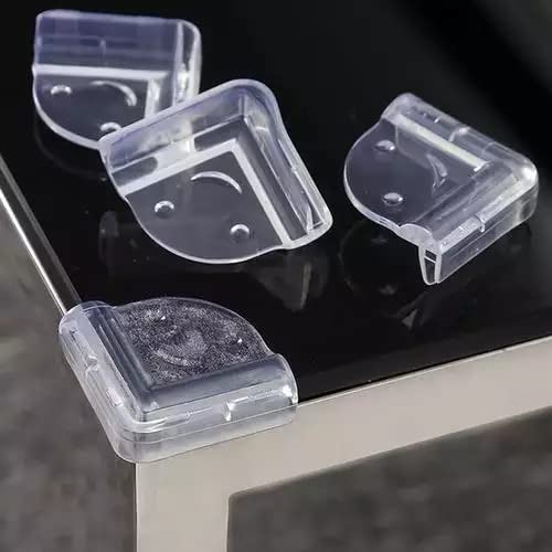 Furniture Edge Bumper Guards- Toddler/Baby Safety Table Corner Protector Covers- Transparent Adhesive Gel- 12 Pack